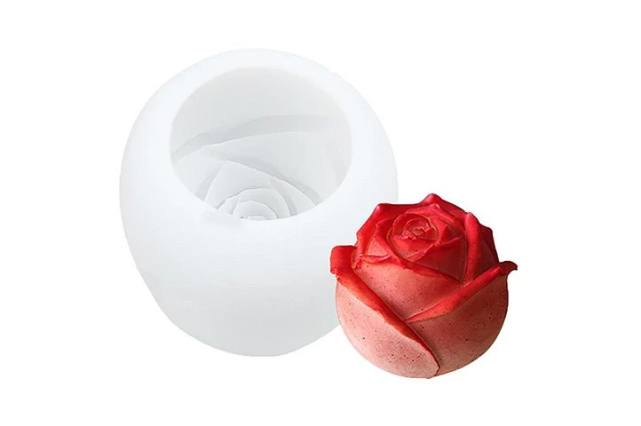 MOLDE SILICONA p/VELA PIMPOLLO DE ROSA - INSUMOS OESTE